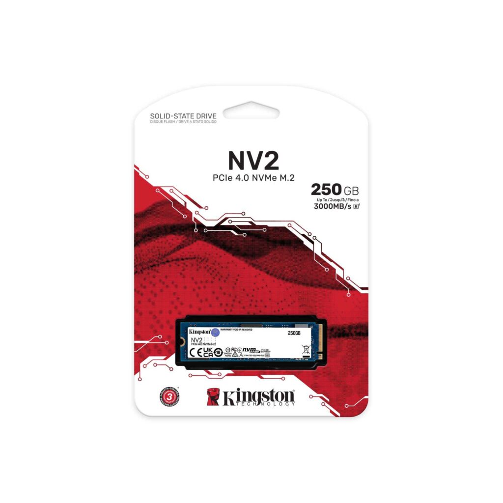 Kingston SSD 250GB M.2 2280 NVMe PCIe Internal Up to 3000 - LLEGO STORE